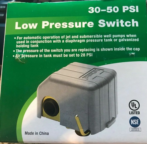 ProPlumber 30/50-PSI Plastic/Steel Pressure Switch PPSL3050 well ...