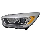 Replacement Chrome Driver Halogen Headlight Lens/Housing w/LED ...
