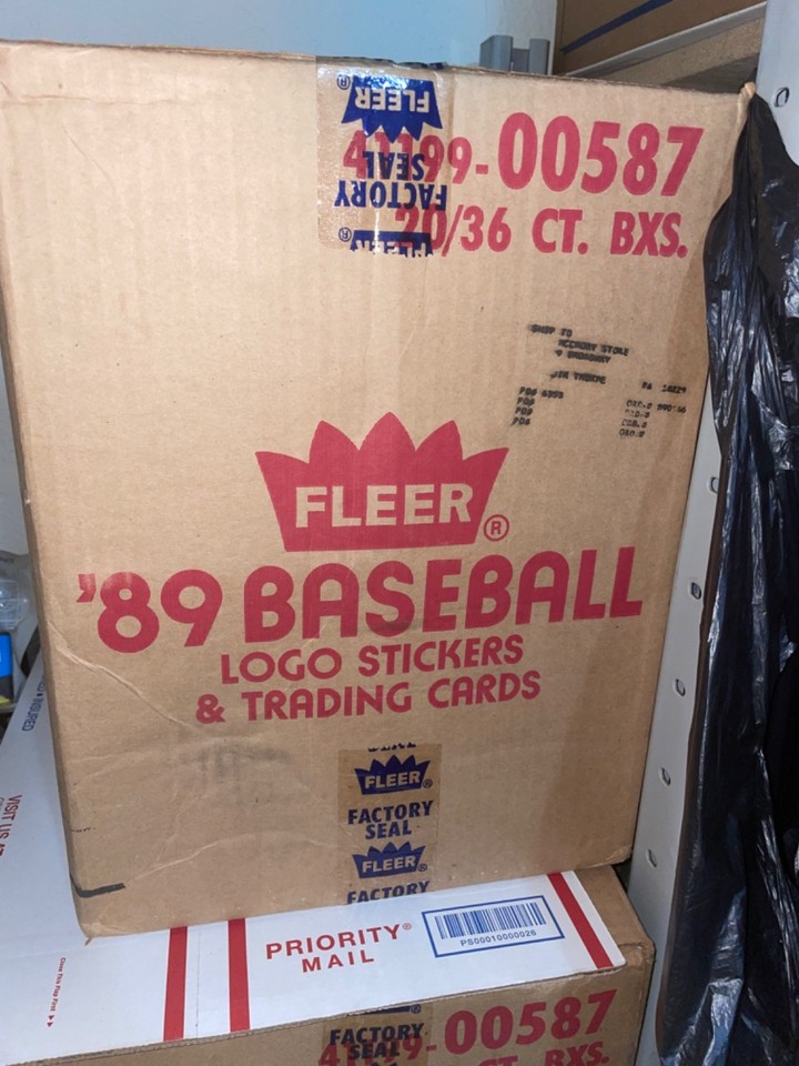1989 Fleer Baseball Wax Case Sealed 20 Boxes Code 90831 Possible ...