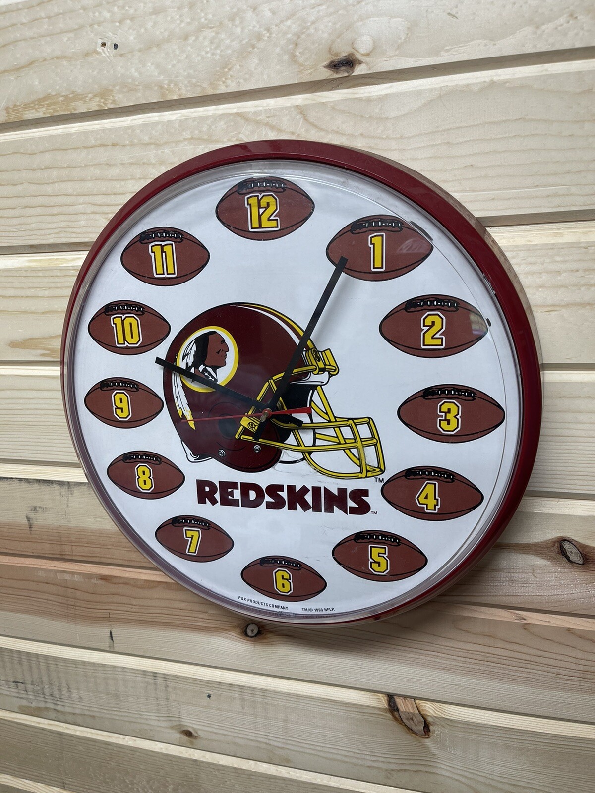 RARE VINTAGE 1993 Washington Redskins Wall Clock | eBay