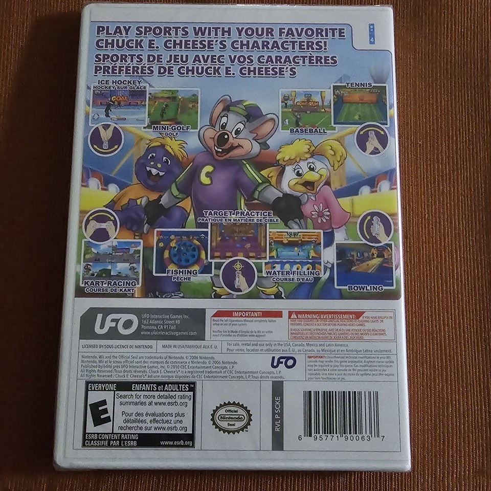Chuck E. Cheese's Sports Games (Nintendo Wii, 2011) Rare! Sealed! (NEW ...