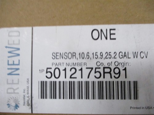 5012175R91 INTERNATIONAL DEF TANK QLS SENSOR SSI 10.6/15.9/25-GAL ...