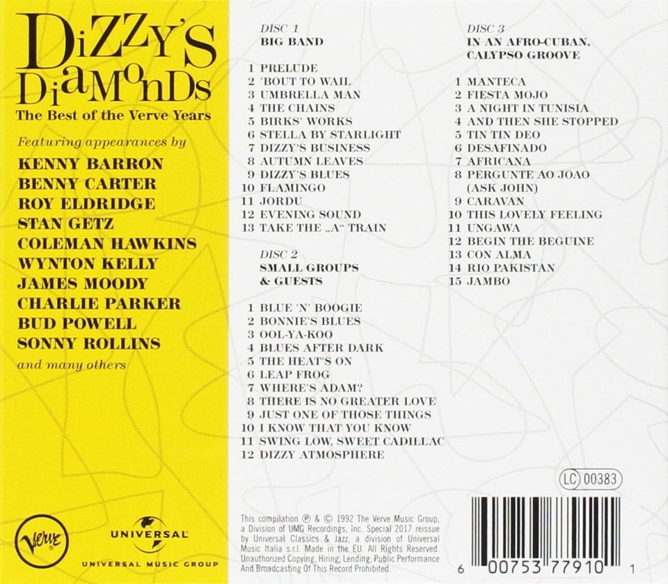 Dizzy Gillespie Dizzy's Diamonds (CD) 600753779101 | eBay