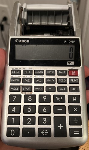 Canon Palm Printer P1-DHV-3 12 Digit Calculator NO AC Adapter Tested | eBay