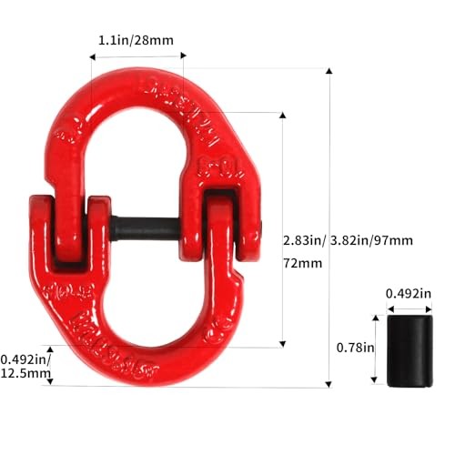 3/8 Inch Coupling Link, Grade 80 Alloy Steel Hammer Lock Chain 7100Lbs ...