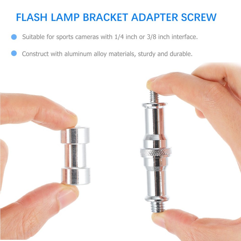 2 Sets Tripod Adapter Flash Light Stand Screw Nut Quick Release Plate ...