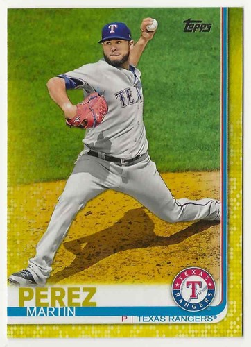 2019 Topps Walgreens Exclusive Yellow Martin Perez #219 Rangers | eBay