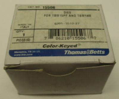 THOMAS&BETTS CAT NO: 15506 HYDRAULIC CRIMP 87H DIE FOR TBM15PF & TBM14M ...