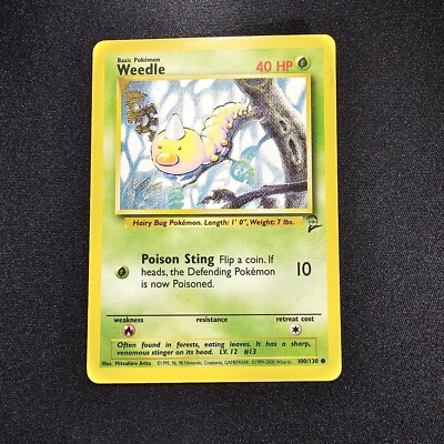 Weedle #100 Base Set 2 Original Series WOTC Pokemon TCG | eBay