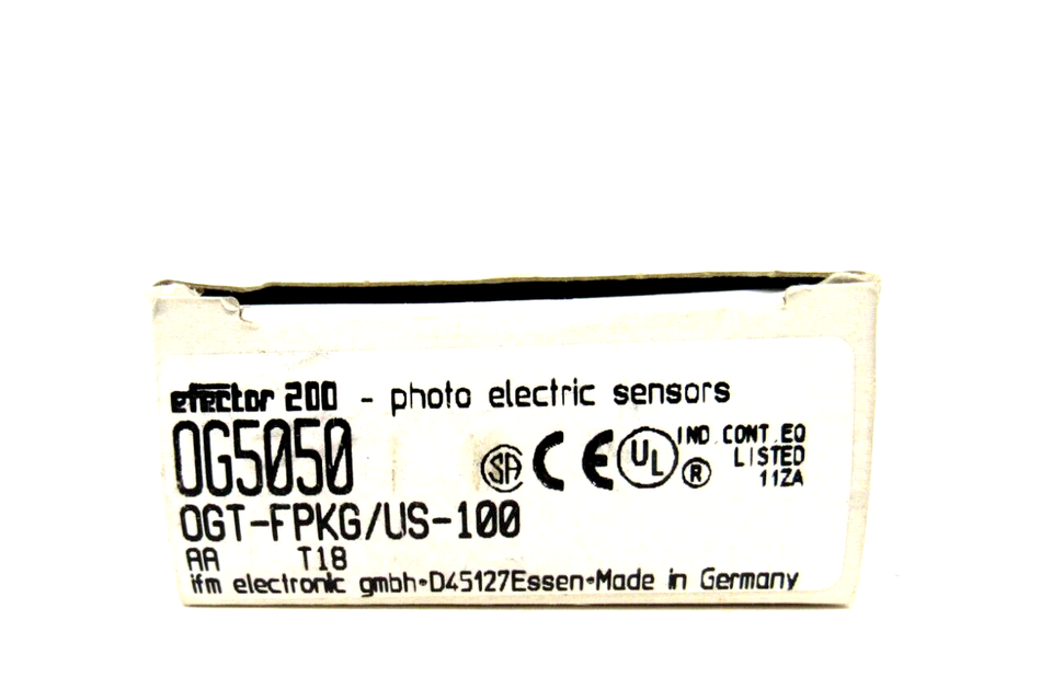 NEW IFM EFECTOR OGT-FPKG/US100 PHOTOELECTRIC SENSOR OG5050 OGTFPKGUS100 ...