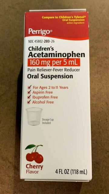 Perrigo Children's Acetaminophen Liquid Cherry Flavor 4 Fl.oz for sale ...