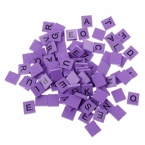 Wooden Scrabble Tiles Red complete set color Crafts Pendant Spellings ...