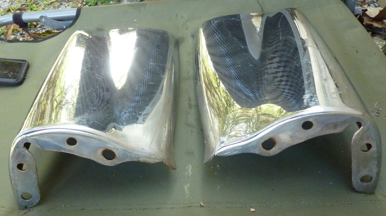 1957 57 Chrysler Imperial Rear Bumper Extensions Pair LH RH Left Right ...