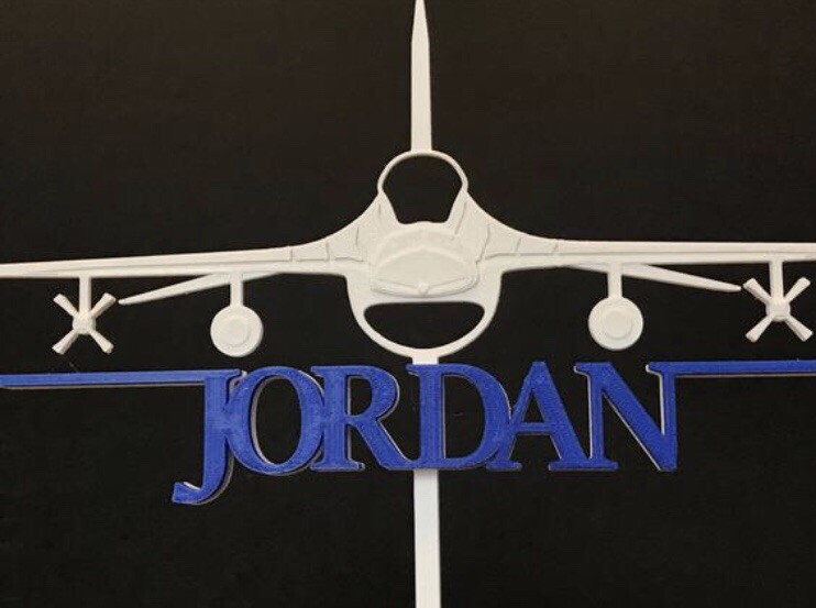 F16 Jet Fighter Custom Cake Topper Personalized Airplane Cake Topper | eBay