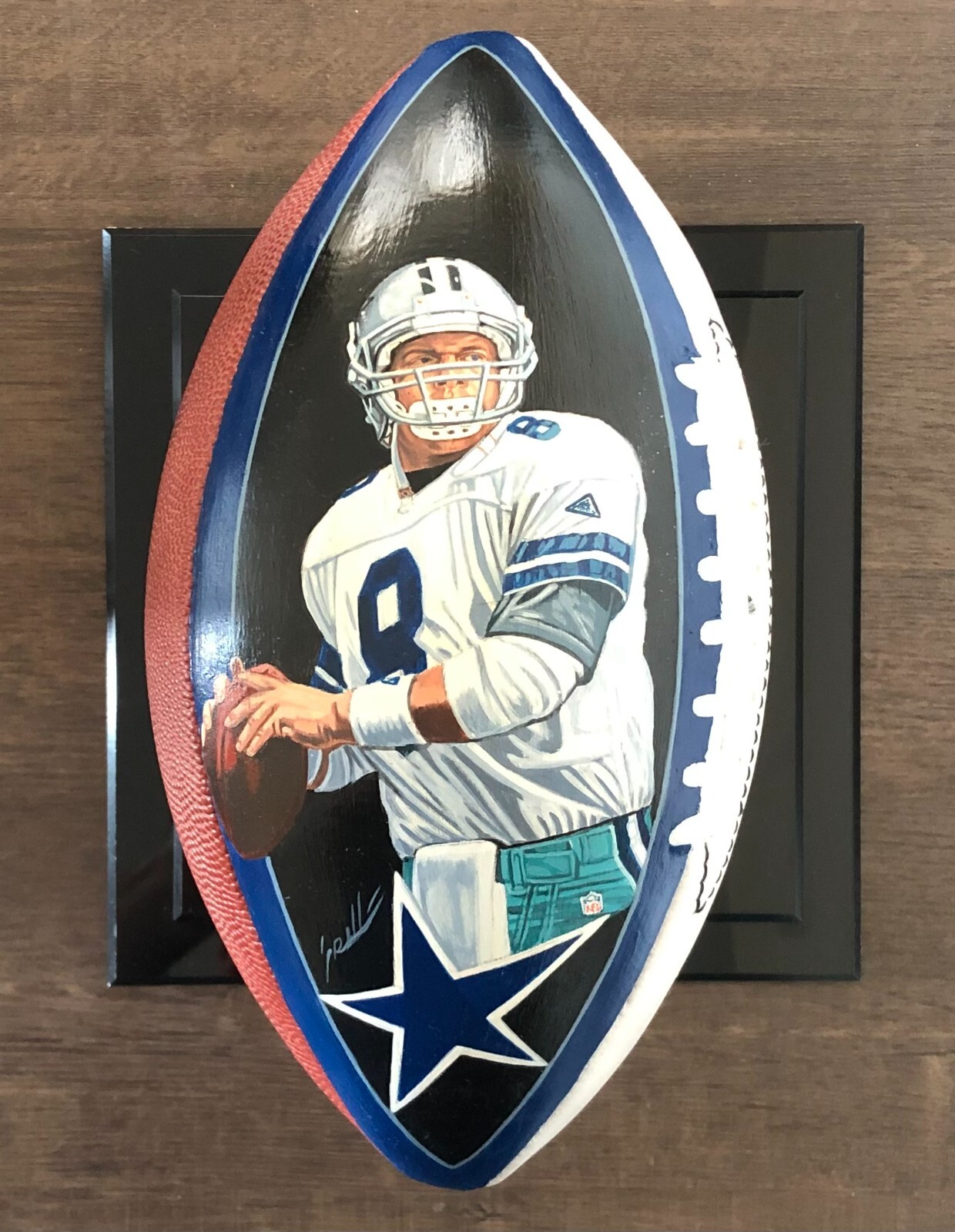 Troy Aikman Autographed Dallas Cowboys Painted Wilson Football Signed L ...