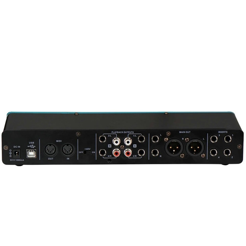 Compact USB Audio Interface 4x4 with Integrated Mic Preamplifier for ...