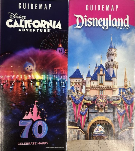 Disneyland DCA Park Guidemap Map 2025 70th Anniversary Celebration ...