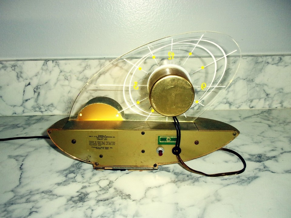 Vintage 1960'S Schaefer Beer Sail Boat Lighted Sign Clock | eBay