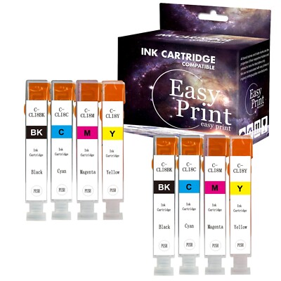 8PK CLI8 CLI-8 Ink Cartridge for PIXMA iP4200 iP4300 iP4500 MP530 ...