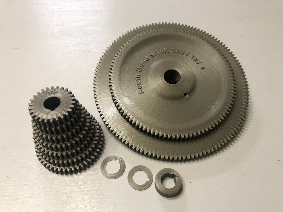 SOUTH BEND 9A/10K METAL LATHE, METRIC 100/127T TRANSPOSING 7 GEAR SET ...