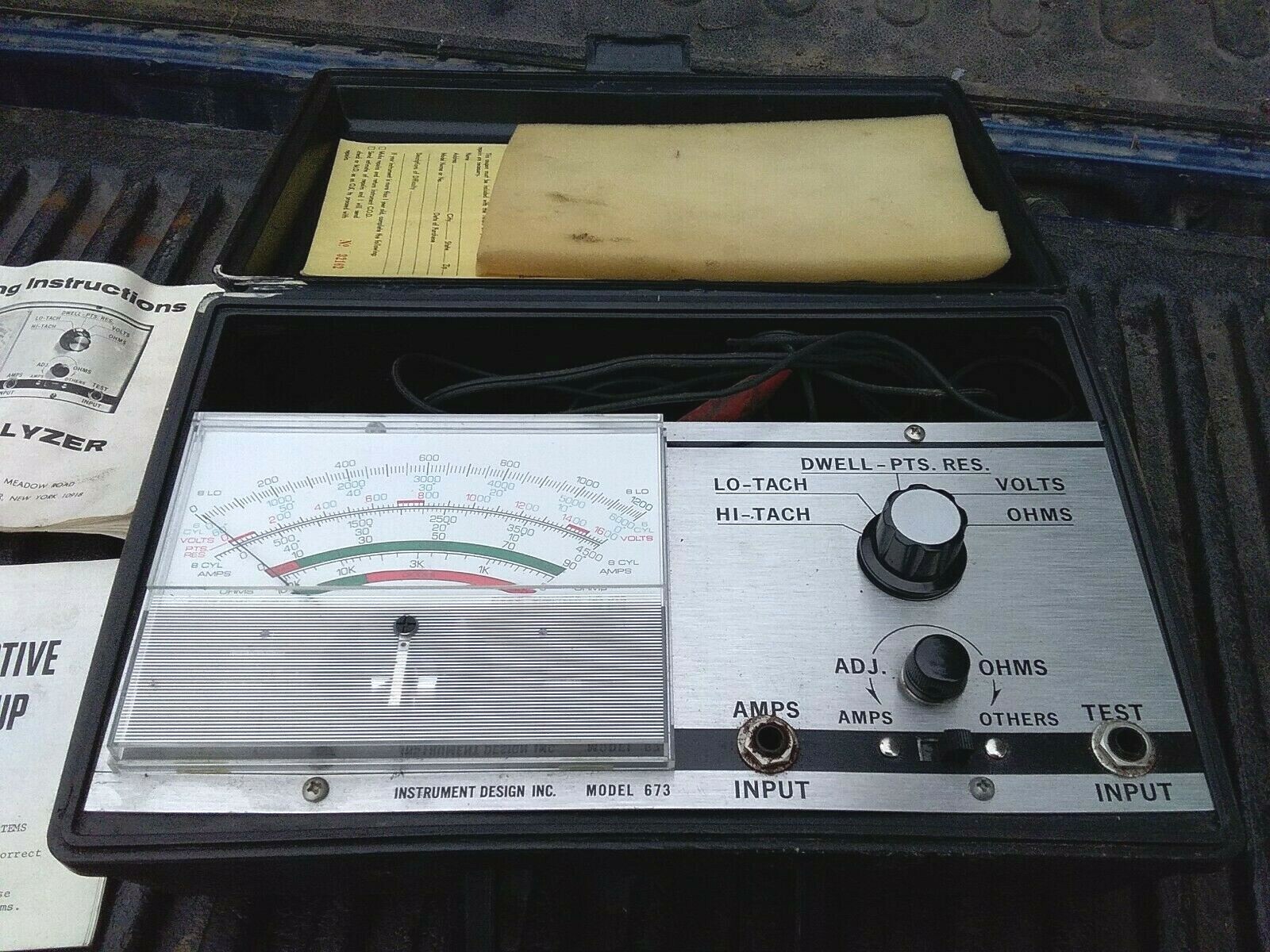 Vintage Instrument Design Inc Tune Up Analyzer 1974 Earlier Model 637-C ...