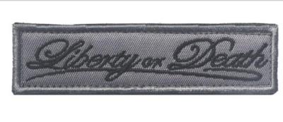 LIBERTY OR DEATH TACTICAL PATCHES ARMY BADGE EMBROIDERED HOOK PATCH ...