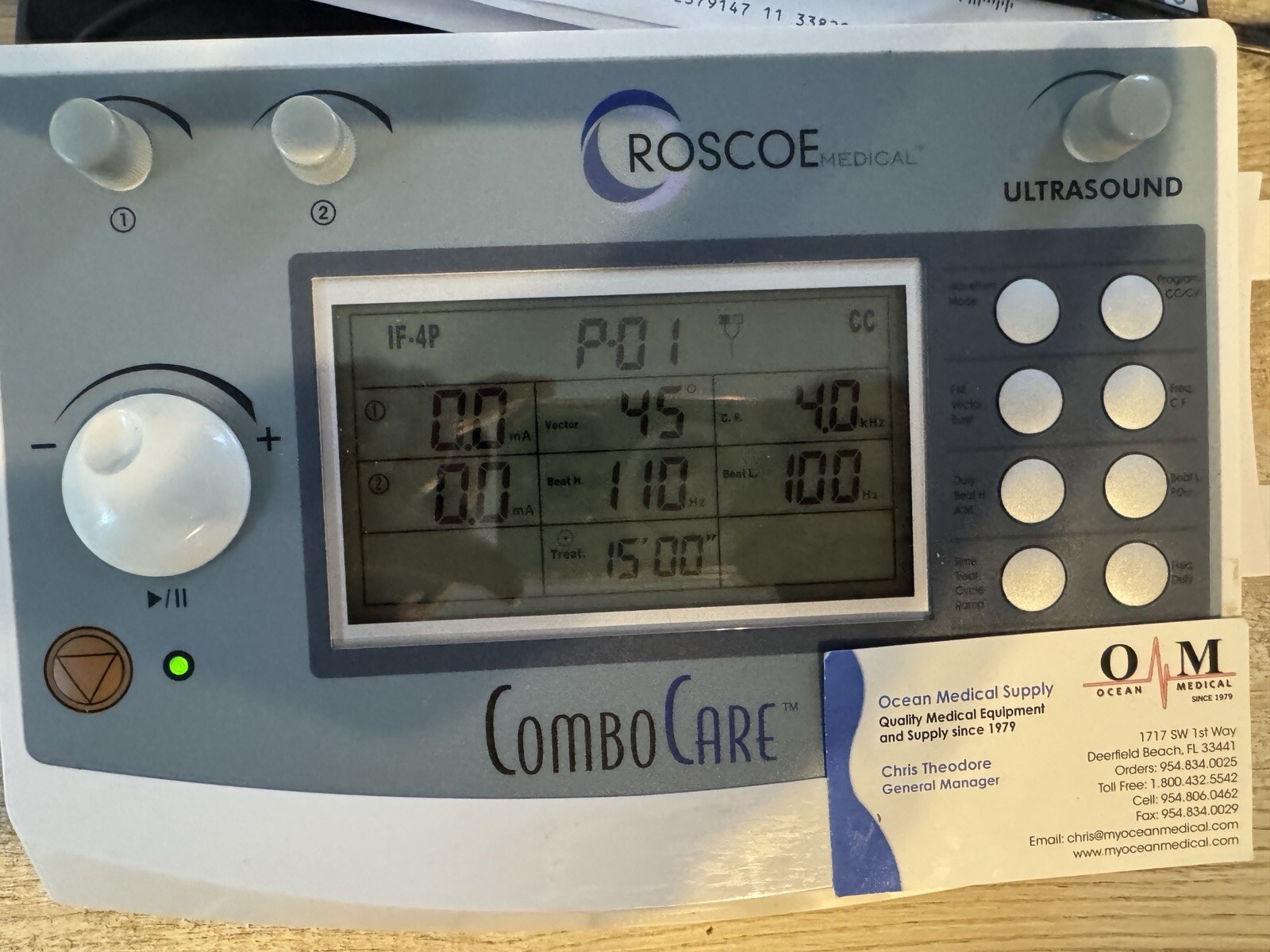 Roscoe Medical DQ7844 ComboCare E-stim & Ultrasound Combo Professional Device 92237605462| eBay