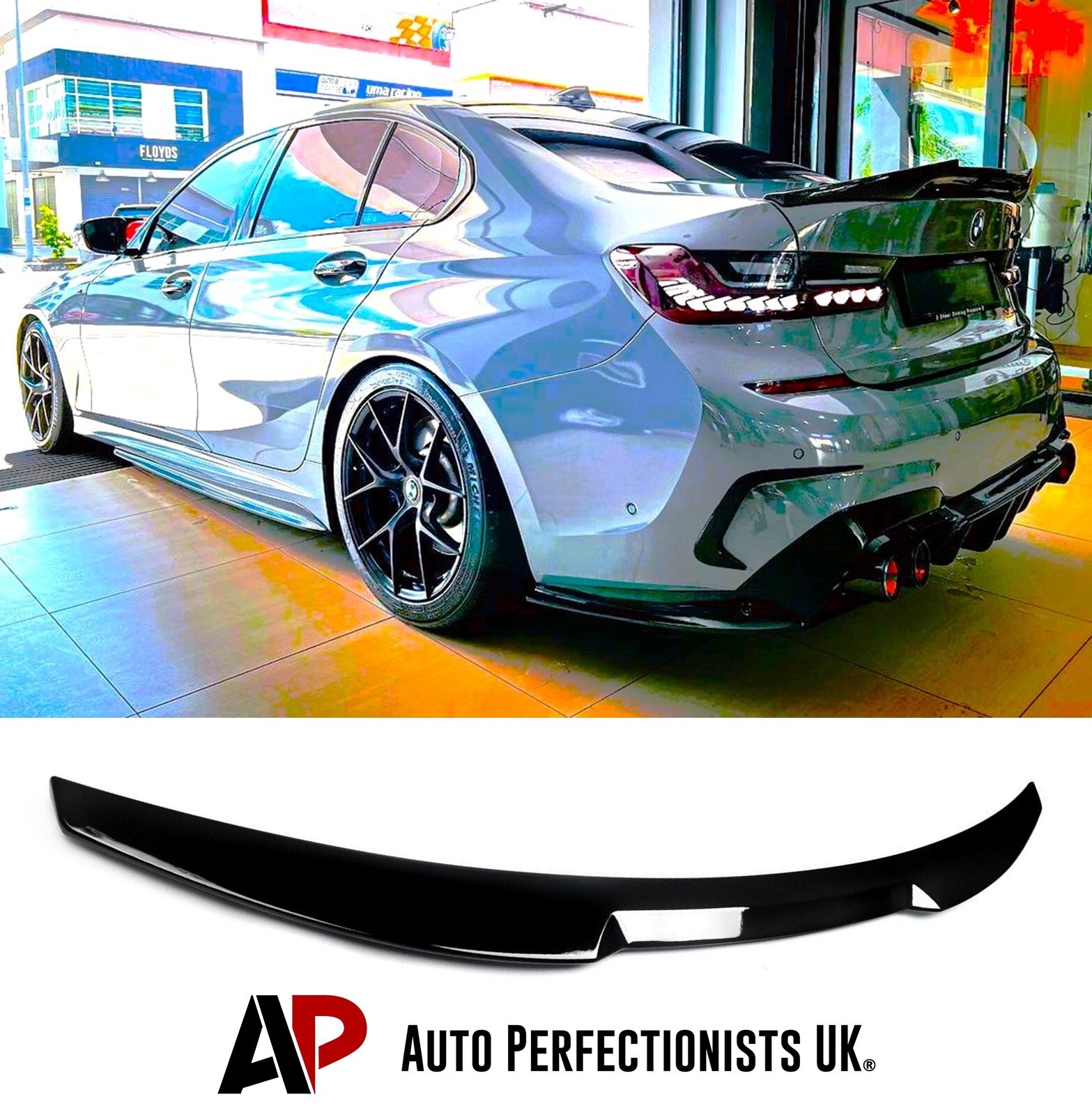 BMW 3 Series M3 G20 G80 Gloss Black Rear Boot Spoiler M4 Style Lip Wing ...
