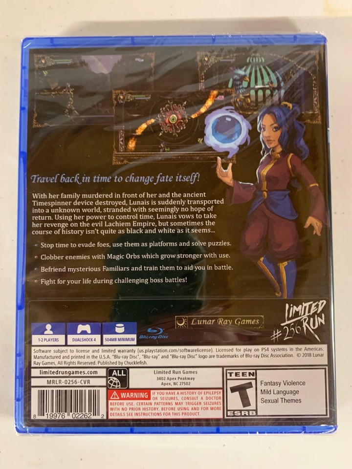 Timespinner #256 Sony PlayStation 4 PS4 Limited Run Games NEW SEALED | eBay