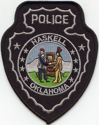 HASKELL OKLAHOMA OK Indian Arrowhead POLICE PATCH | eBay