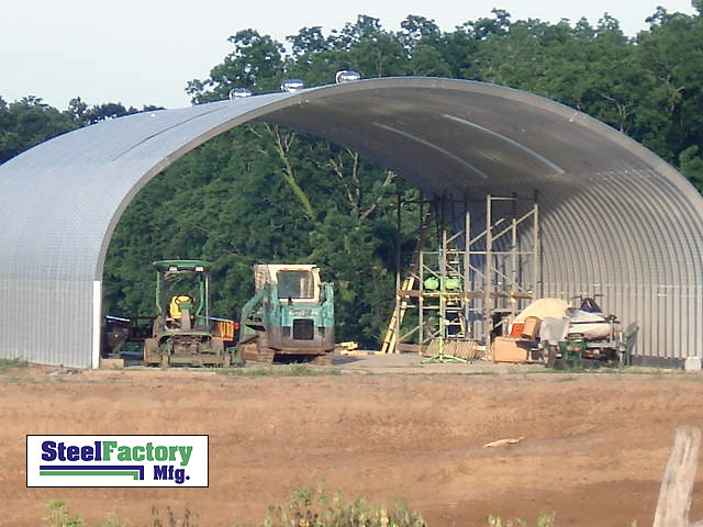 Steel Factory Mfg S40x40x16 Prefab Metal Arch Storage Building Garage ...