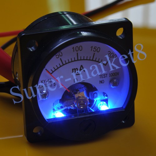 200mA DC Panel Meter With Blue Back Light fr 300B 211 845 6550 Tube ...