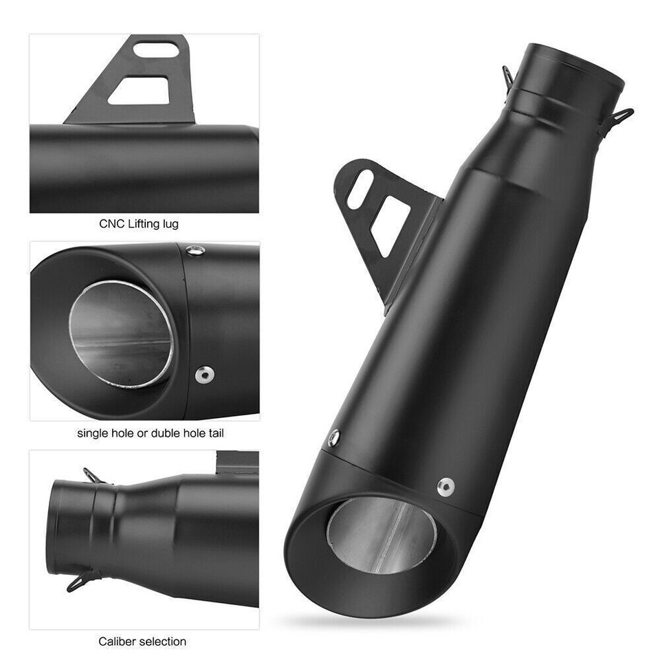 Racing Universal Motorcycles 38-51mm Slip On Exhaust Muffler Tail Pipe ...