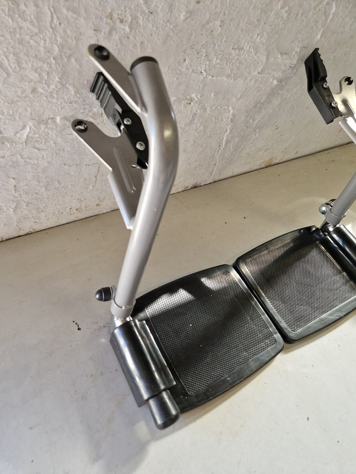 Grey Wheelchair Footrests With Gap BETWEEN Hanging Brackets Of 75mm ...
