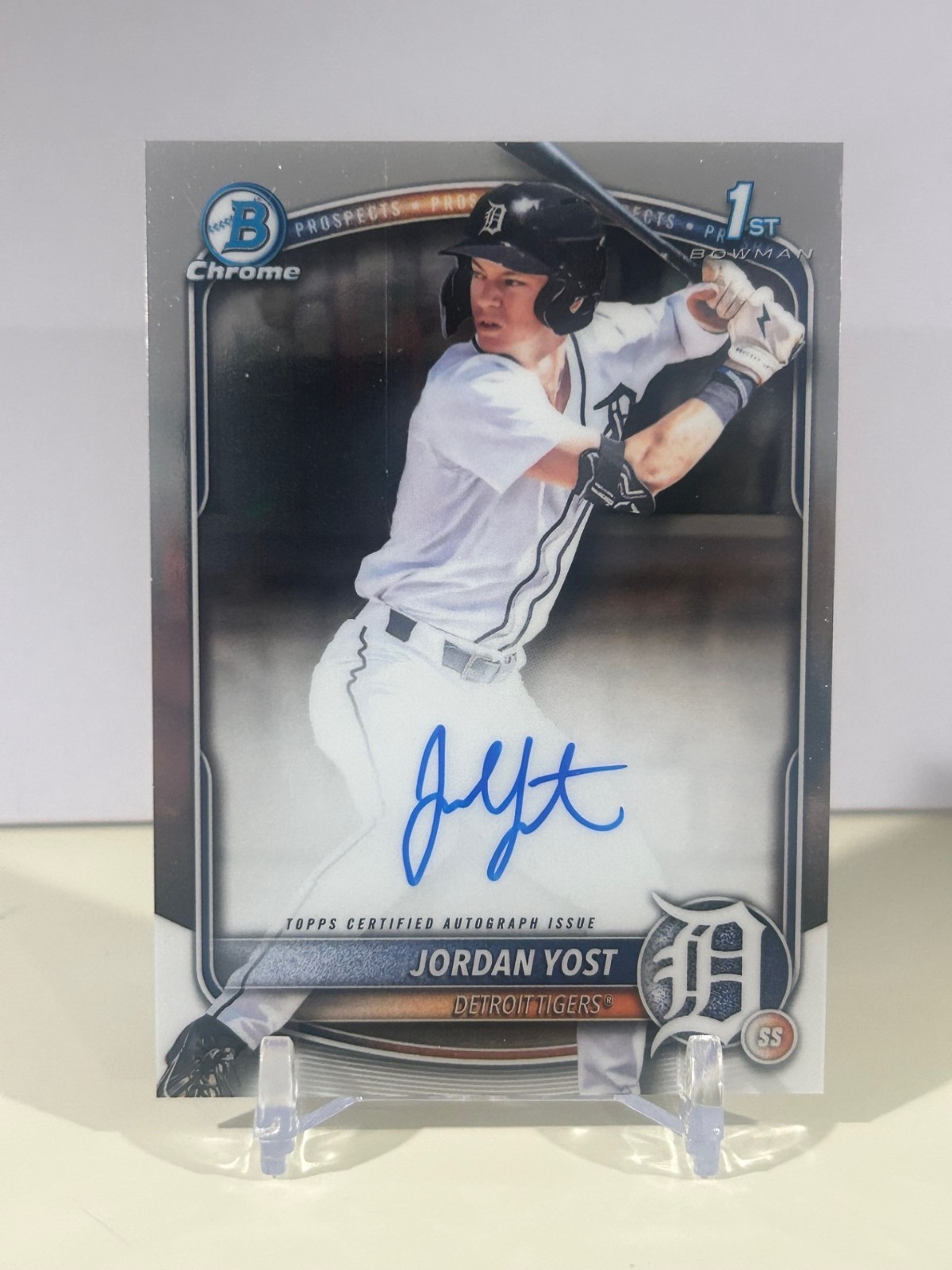 2025 MLB Bowman Chrome Draft Jordan Yost Base ON CARD Auto 1st Year ...