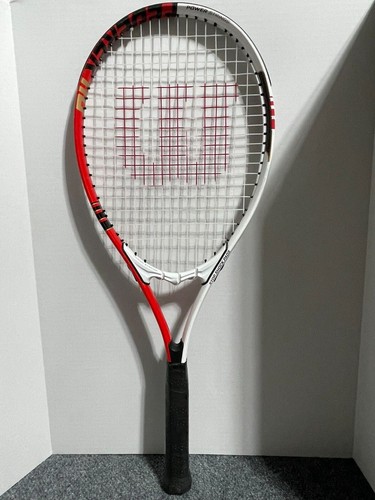 Wilson Roger Federer 110 Tennis Racket Power Strings Red White Stop ...