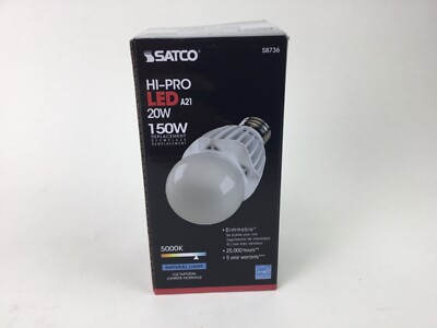 SATCO S8736 20WA21/LED/HID/5000K/120V/DIM/ LED 20W A21 5000K | eBay