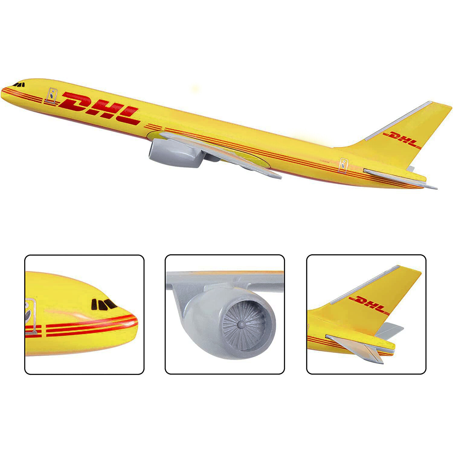 1/400 16cm DHL B757 Cargo Transportation Airplane Model Diecast Alloy ...
