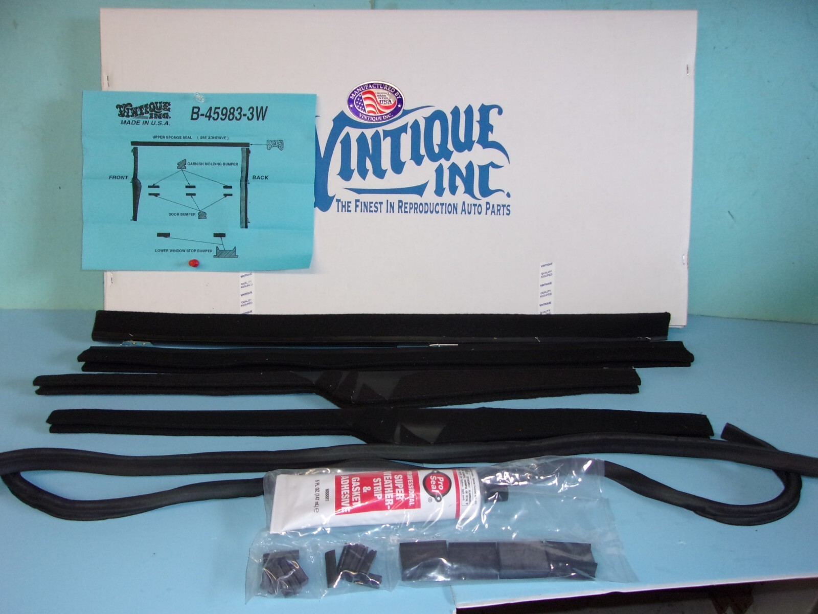 1932 Ford 3 window coupe Door Window Channel kit Vintique Reproductions ...