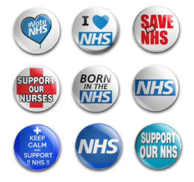 25mm SUPPORT THE NHS BUTTON BADGES X9 | eBay UK