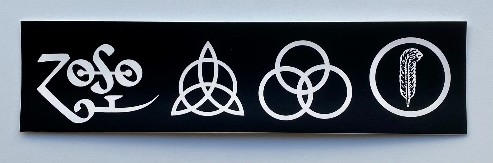 Zoso Sticker Vinyl Decal Car Bumper Rock 1.75" X 7" (497) | eBay