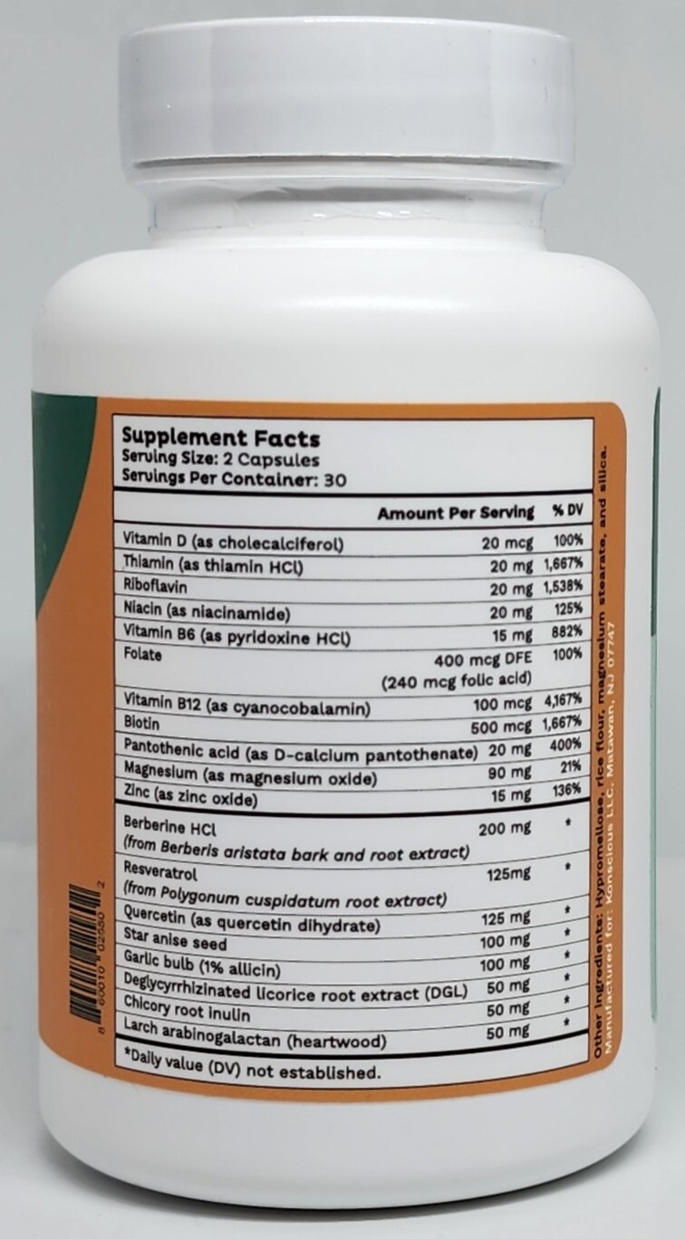 Emma Relief Supplement by Konscious Solution for Gut Health Issues 60 ...