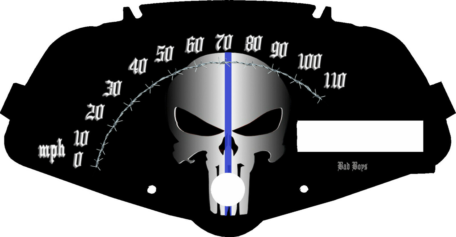 Honda Fury VT1300CX Custom Speedometer Face Plate MPH or KM/H Punisher ...