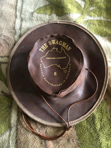 THE SWAGMAN GENUINE COWHIDE Hat Size Small Made in Australia | eBay