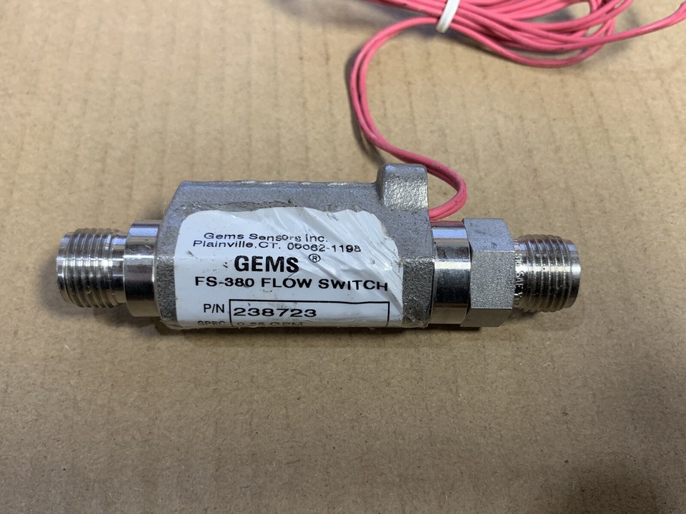 Gems FS-380 Series In-Line Flow Switch .25 GPM PN 238723 | eBay