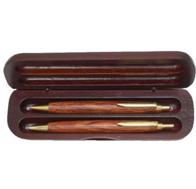 Takizawa Japanese wooden ballpoint pen, sharp pen 2 pieces set Red ...