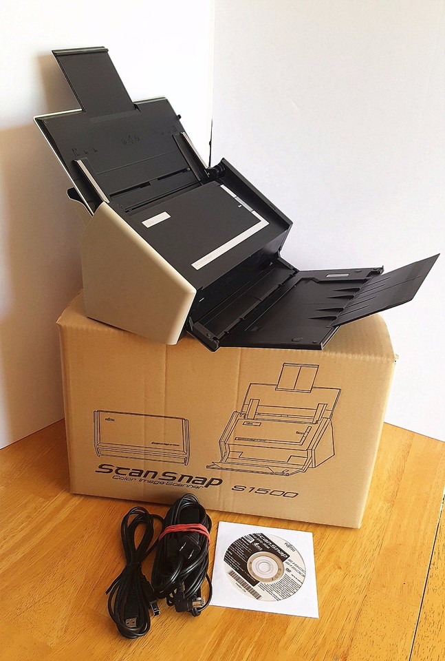 Fujitsu Full Package Scan Snap S1500 Scanner w/ AC Adapter USB+CD over ...