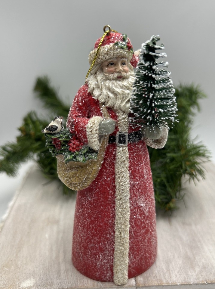 Raz Imports By Susan Winget Santa Claus Christmas Ornament W Tree Resin ...