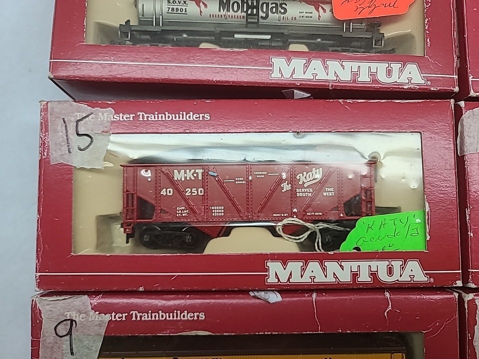 Lot 7 Mantua Ho Scale Rolling Stock Union Pacific Atlantic MKT Mobilgas ...