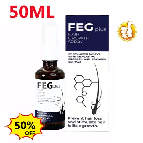 FEG Organic Anti Hair Loss Hair Growth Cure Oil Spray For Thicker Long ...